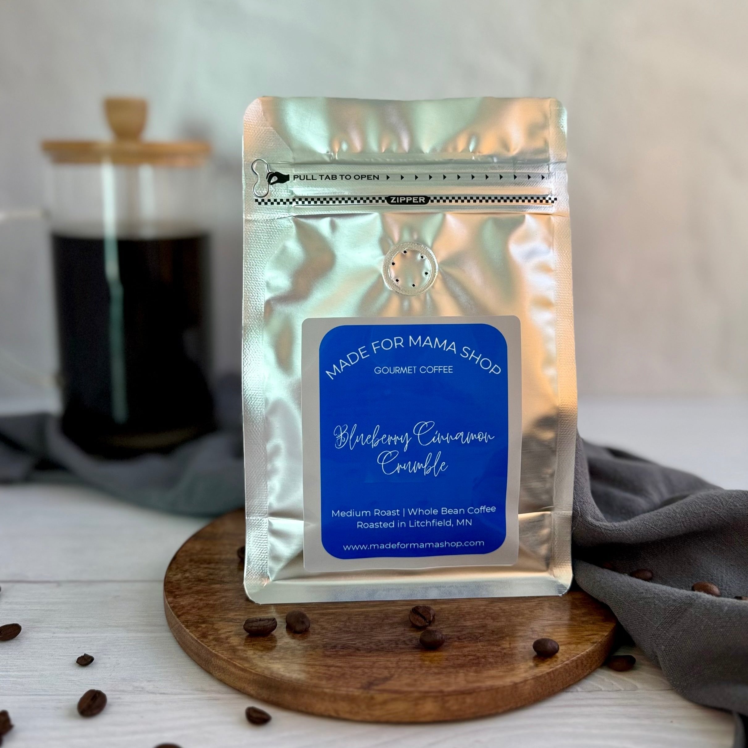 Blueberry Cinnamon Coffee, Ground, Whole Bean, Gourmet, Made For Mama ...